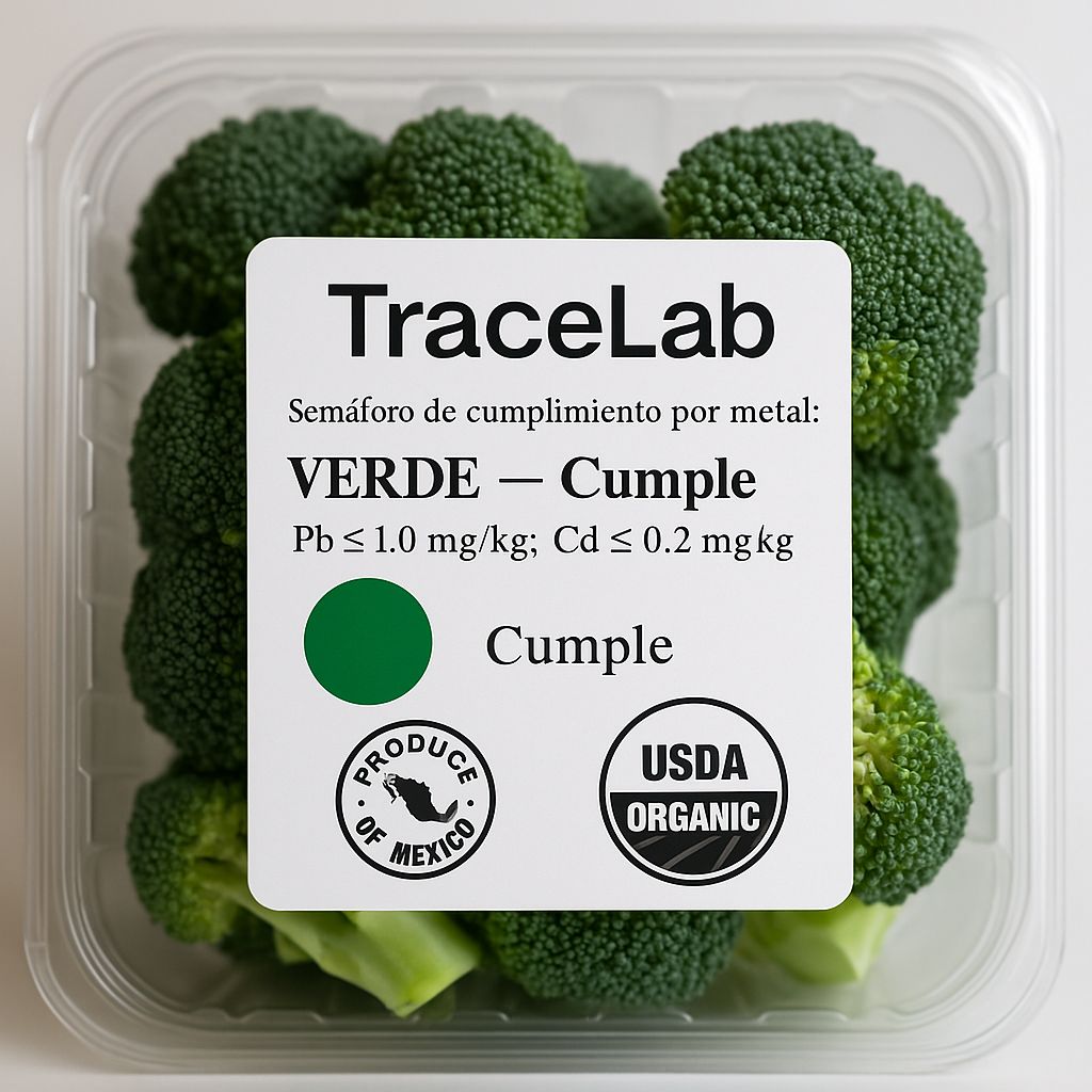TraceLab - Metales Pesados en Hortalizas (Cd · Pb)